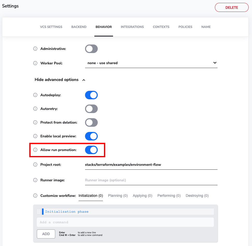 Run Promotion - Spacelift Documentation
